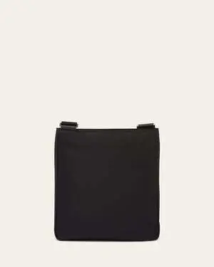 Prada Nylon And Saffiano Leather Crossbody Bag - Nero