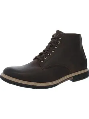 UGG Chandon Womens Leather Zip Up Ankle Boots - Brown
