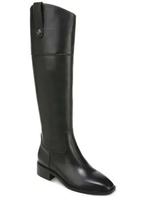 Sam Edelman Drina Womens Leather Riding Kneehigh Boots - Black