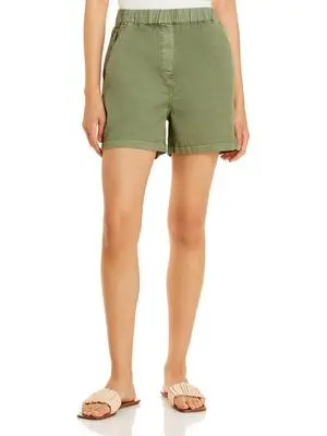 PISTOLA Beverly Womens Khaki Slit Pockets Cargo Shorts - Green