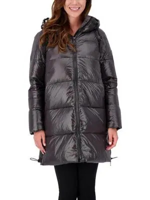 Vince Camuto Womens Down Parka Puffer Jacket - Black