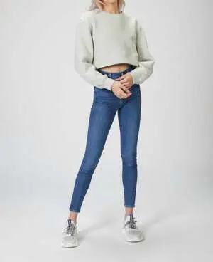 Varley Albata Sweater In Grey Mint - Multi