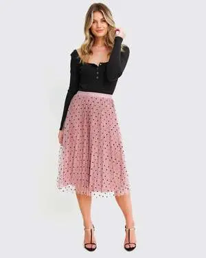 BELLE & BLOOM Mixed Feeling Reversible Skirt - Pink