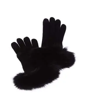 Sofia Cashmere Tech Cashmere Gloves Black