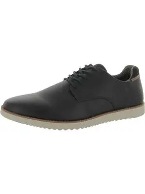 DR. SCHOLL'S SHOES Sync Mens Faux Leather Laceup Oxfords - Black