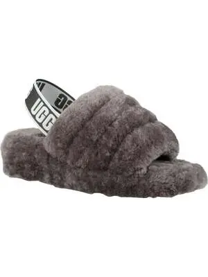 UGG Fluff Yeah Womens Shearling Slingback Slide Slippers - Pink