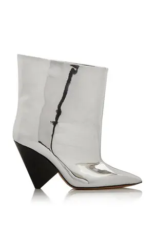 Isabel Marant Étoile Miyako Mirrored-leather Ankle Boots