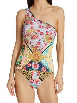 Johnny Was Raina Oneshoulder One Piece Swimsuit In - Multi