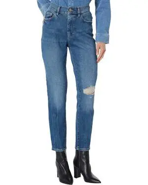 DL1961 Bella Slim High Rise Distressed Jeans In Sea Storm - Blue
