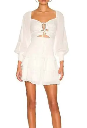 Astr The Label Marietta Mini Dress In - White