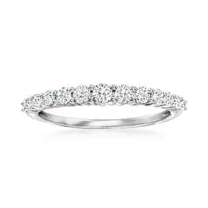 ROSS-SIMONS Diamond Graduated Ring In 14kt White Gold - Silver