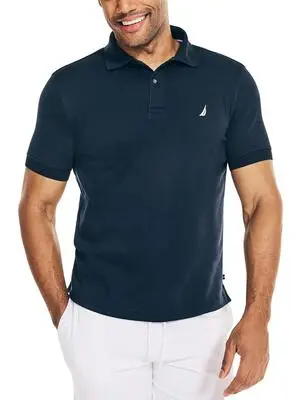 NAUTICA Mens Logo Classic Fit Polo - Blue