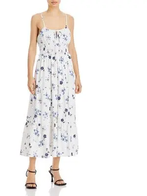 WAYF Womens Tiered Foral Midi Dress - Multi