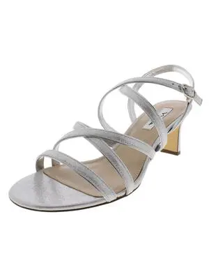 Nina Genaya Womens Strappy Evening Sandals - Silver