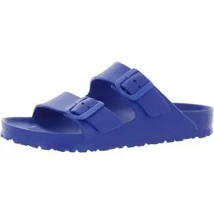 BIRKENSTOCK Womens Slip On Flat Pool Slides - Blue