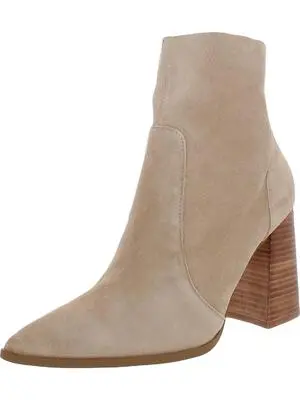 Steve Madden Julina Womens Suede Pointed Toe Ankle Boots - Grey