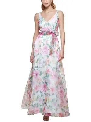 Eliza J Eliza J Floral Sleeveless Evening Dress - Multi