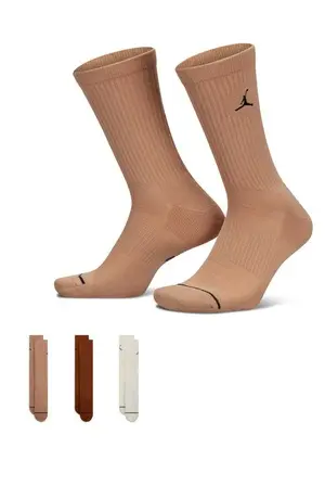 Nike 3-pack Performance Crew Socks - Ivory Multi-color