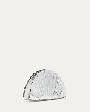 Cult Gaia Nala Mini Shell Clutch Bag - Silver
