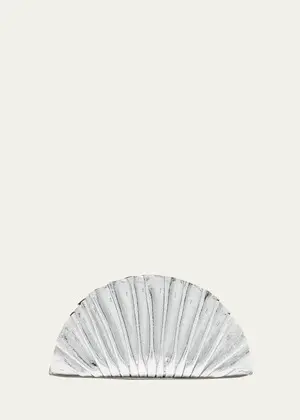 Cult Gaia Nala Mini Shell Clutch Bag - Silver