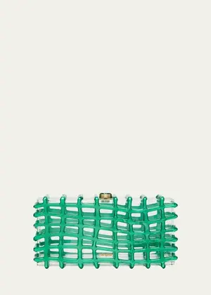 Cult Gaia Rina Caged Clear Clutch Bag - Paradiso