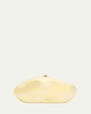 Cult Gaia The Caldera Metallic Clutch Bag - Shiny Gold