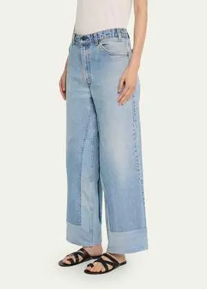 B Sides Reworked Cropped Culotte Jeans - Vintage Indigo