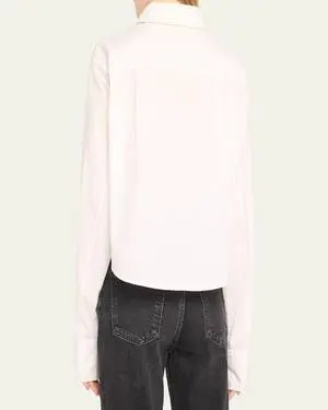 Simkhai Renata Cropped Shirt - White