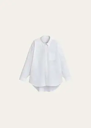 Marc Jacobs Logo-Print Button Down Big Shirt - White