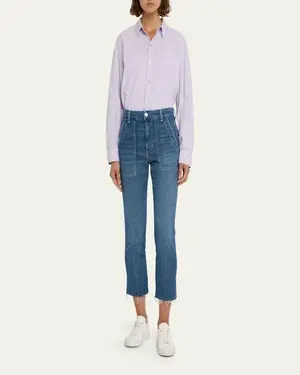 AMO Easy Straight Crop Jeans