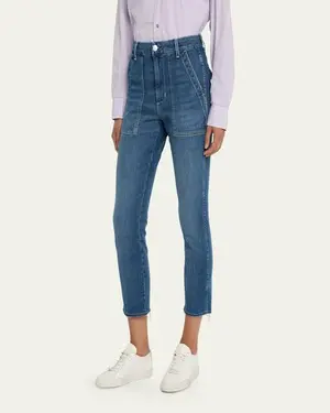 AMO Easy Straight Crop Jeans