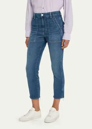AMO Easy Straight Crop Jeans