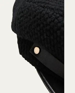 Inverni Woven Cashmere-blend Newsboy Cap