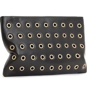 ALLSAINTS Bettina Eyelet Leather Clutch