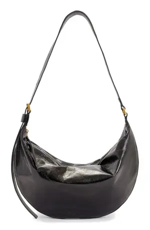 ALLSAINTS Half Moon Leather Shoulder Bag