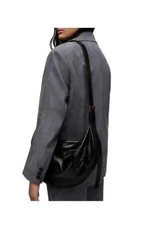 ALLSAINTS Half Moon Leather Shoulder Bag