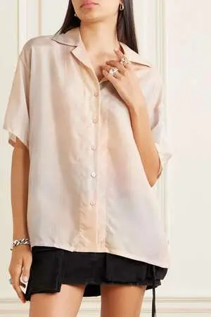Acne Studios Silk-habotai Shirt - Baby Pink