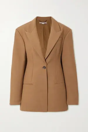 Stella McCartney Wool Peak Lapel Blazer - Brown