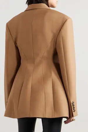 Stella McCartney Wool Peak Lapel Blazer - Brown