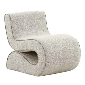 TOV FURNITURE Senna Speckled Boucle Accent Chair - Grey