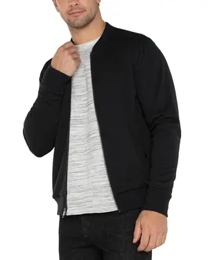LIVERPOOL Zip Front Bomber Jacket - Black