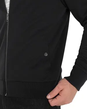 LIVERPOOL Zip Front Bomber Jacket - Black