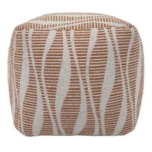 TOV FURNITURE Ember Woven Pouf - Cream/natural