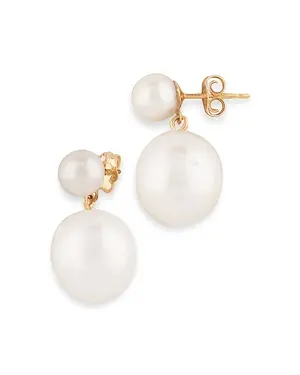 Bloomingdale'S Cultured Pearl Drop Earrings - White