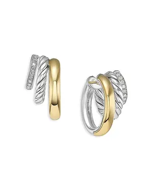 David Yurman Dy Mercer Multi Hoop Earrings - Silver/gold