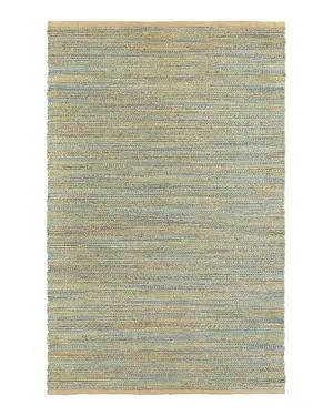 LR HOME Nancy Natur03313 Area Rug, 5' X 7'9 - Tan/blue