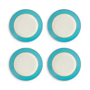 SPODE Calypso 9.5 Salad Plates, Set Of 4 Turquoise