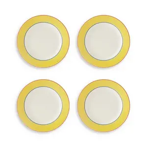SPODE Calypso 9.5 Salad Plates, Set Of 4 Yellow