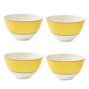 SPODE Calypso Bowls, Set Of 4 - Yellow
