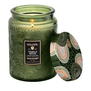Voluspa Temple Moss Large Jar Candle, 18 Oz